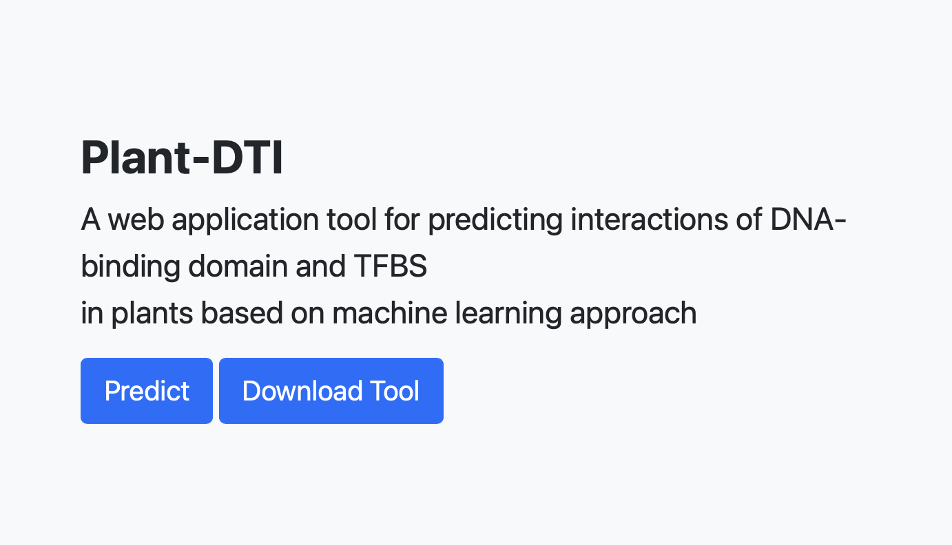 Plant-DTI - Predicting interaction of DNA-binding domain and TFBS